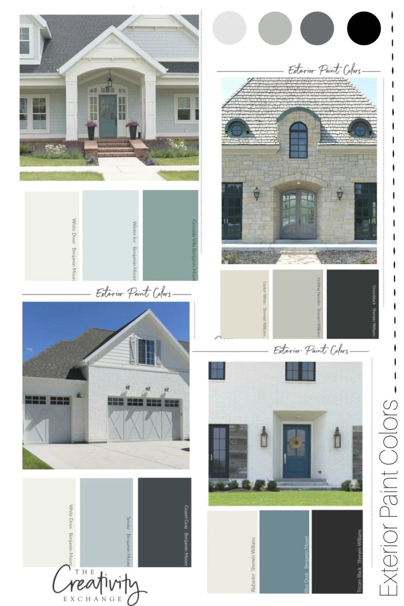 3 Color Exterior Paint Schemes - Paint Color Ideas
