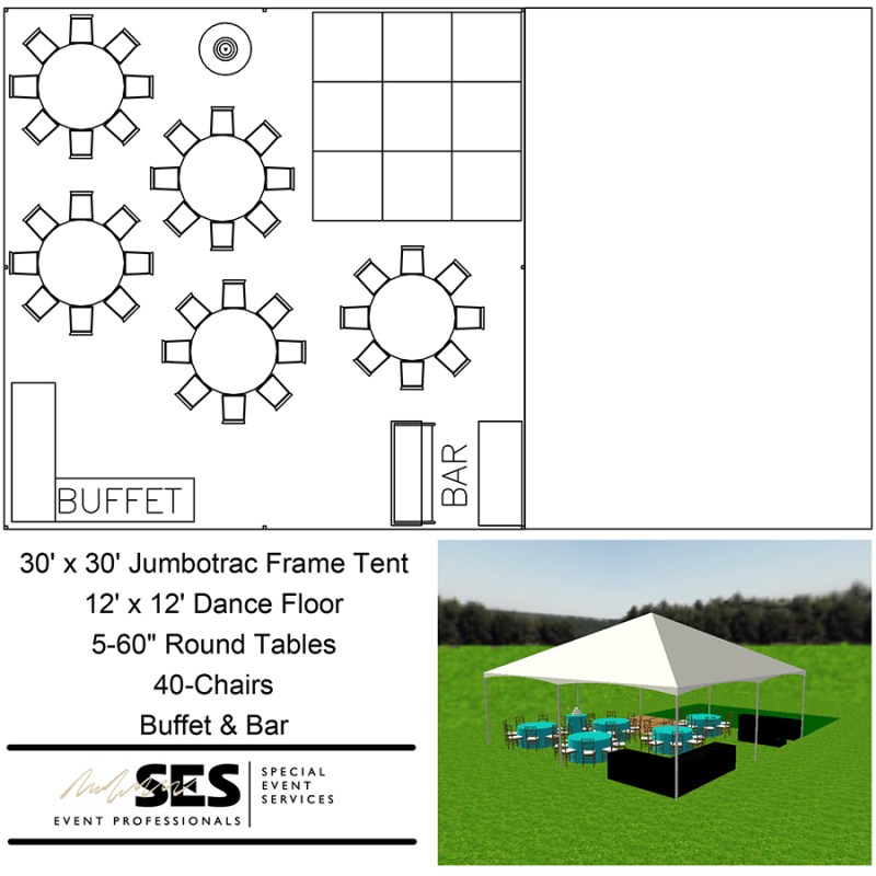 30 X 60 Tent Layout - Paint Color Ideas