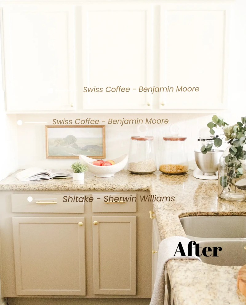 Benjamin Moore Swiss Coffee Cabinets - Paint Color Ideas